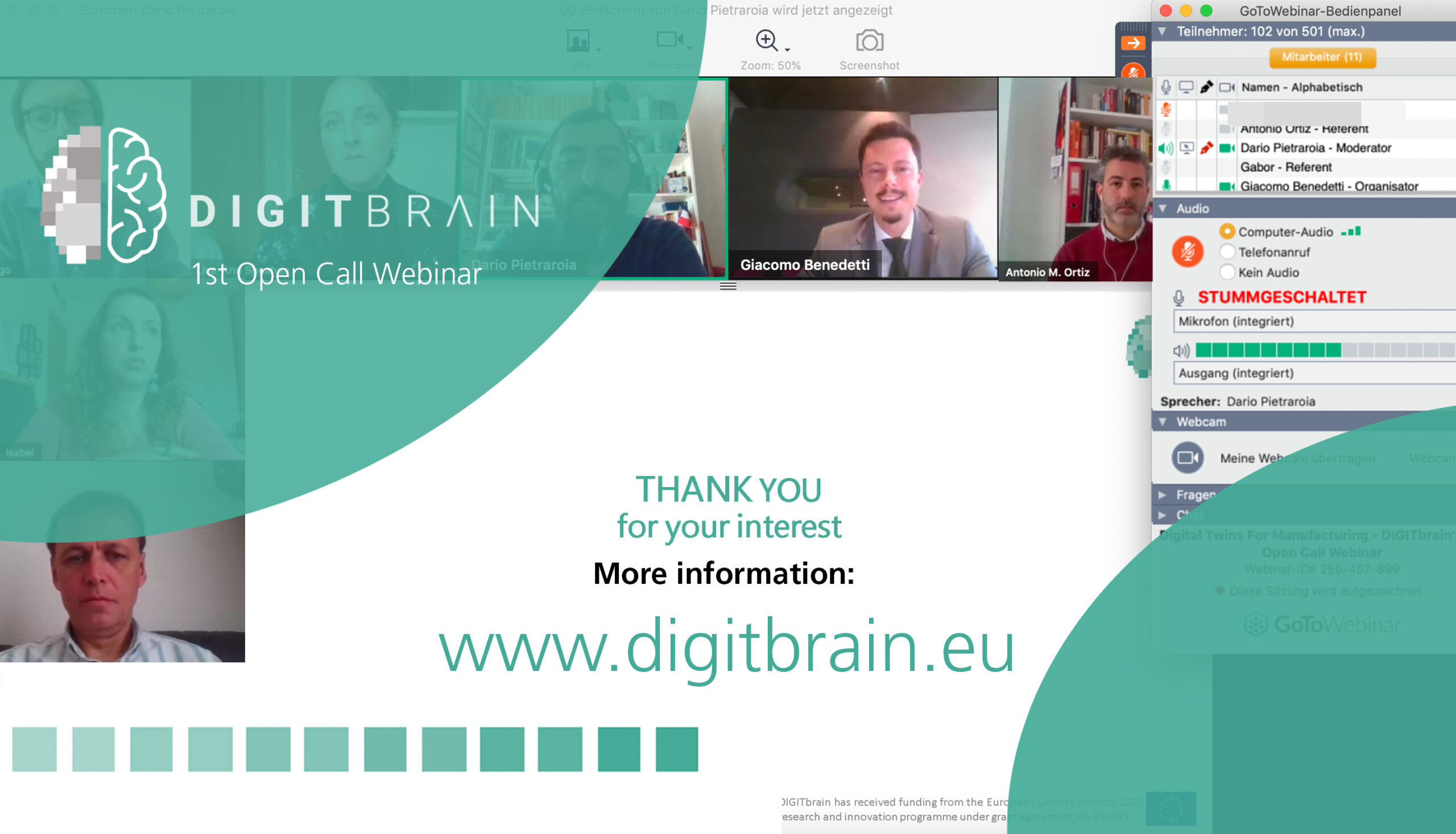 DIGITbrain's 1st Open Call Webinar of great interest - what you can do if you missed it - DIGITbrain